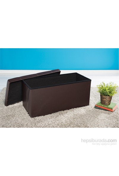 Handy Mate Portatif Oturak Kutu 76X38x38 Cm Kahverengi S.Deri