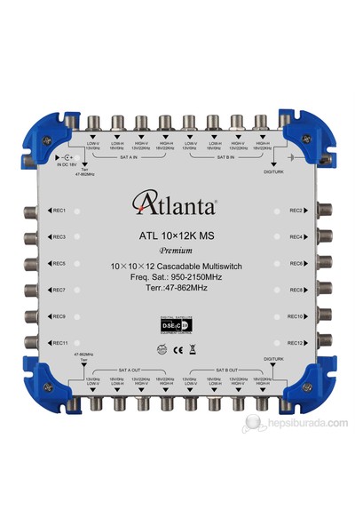 Atlanta 10/12 10x12 Santral Merkezi Sistem Multiswitch ( Geçişli / Karasal Aktif ) Atlanta 10/12 10x12 Santral Merkezi Sistem Multiswitch ( Geçişli / Karasal Aktif )