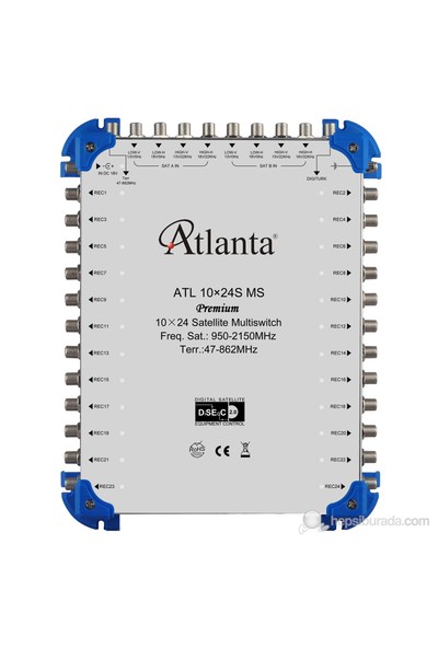Atlanta 10/24 10x24 Santral Merkezi Sistem Multiswitch ( Sonlu / Karasal Aktif ) + Adaptör Atlanta 10/24 10x24 Santral Merkezi Sistem Multiswitch ( Sonlu / Karasal Aktif ) + Adaptör