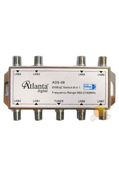 Atlanta 1x8 DiSEqC Switch (8 Çanak 1 Cihaz) Atlanta 1x8 DiSEqC Switch (8 Çanak 1 Cihaz)