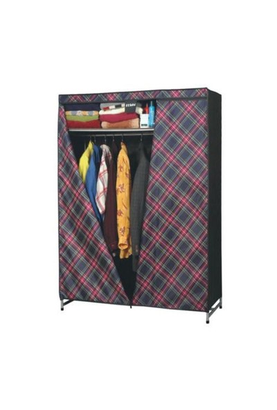 Hepsiburada Home Demonte Delüx Bez Dolap - Siyah Pembe Hepsiburada Home Demonte Delüx Bez Dolap - Siyah Pembe