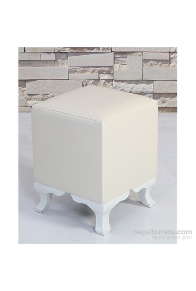 Remaks Lükens Ayak Krem Kare Puf