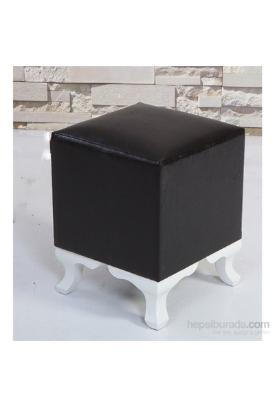 Remaks Lükens Ayak Siyah Kare Puf