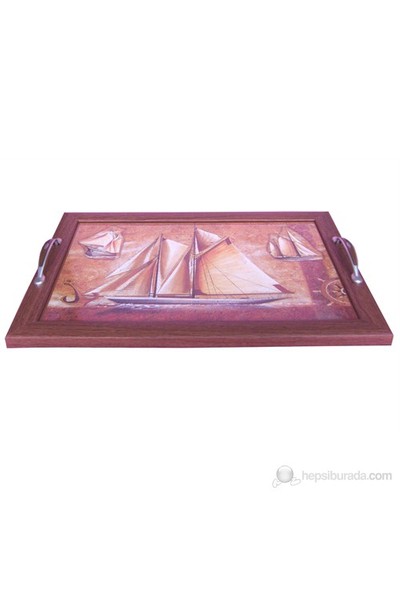 T-Tray Kulplu Tepsi Yelkenli