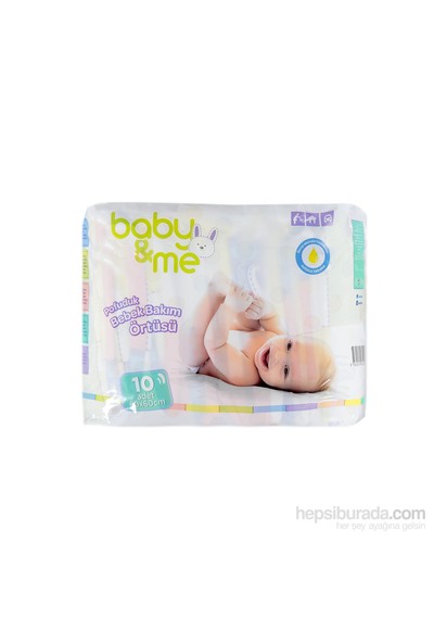 Baby&Me Pofuduk Alt Değiştirme Örtüsü 10 Adet 60*60