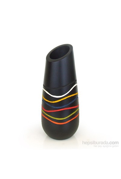 I Love Home Mango Ağacı Vazo Gökkuşağı Çizgili Uzun Boy