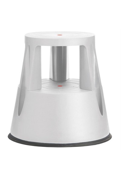 Twinco Gri Çift Katlı Tekerlekli Yere Basan Devrilmez Tabure