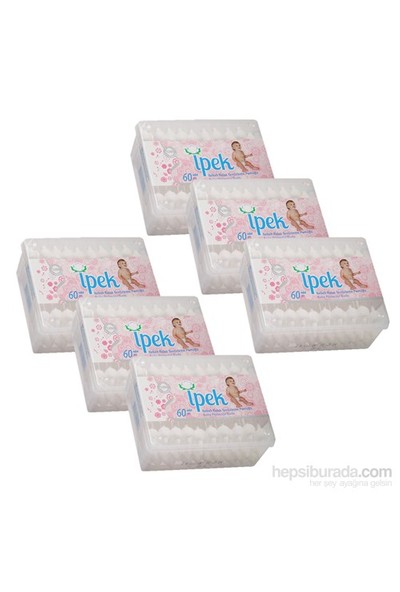 İpek Hidrofil Emniyetli Kulak Çubuğu 60'lı (6'lı Paket)