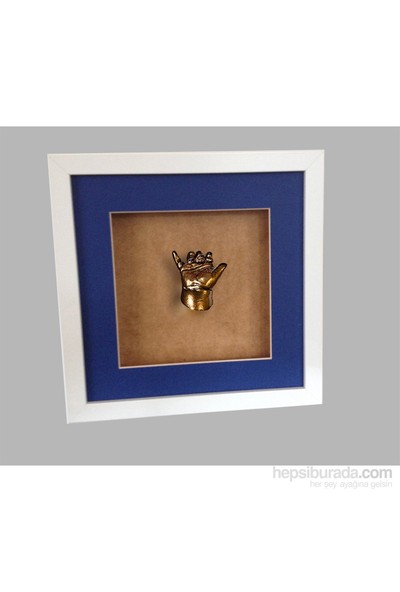 Küçük İzler Beyaz Çerçeveli, Aljinat ile 3 boyutlu Çocuk El İzi Heykeli Kalıp Seti Küçük İzler Beyaz Çerçeveli, Aljinat ile 3 boyutlu Çocuk El İzi Heykeli Kalıp Seti