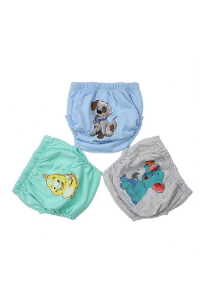 Modakids Erkek Bebek Sevimli 3'Lü Alıştırma Külodu 035-60155-014