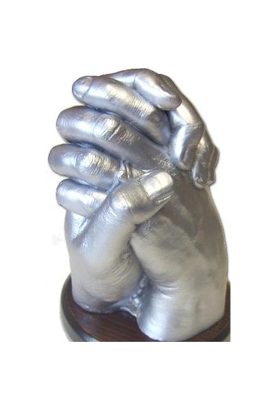 Küçük İzler Aljinat ile 3 Boyutlu Sevgiliye El İzi Heykeli Kalıp Seti Küçük İzler Aljinat ile 3 Boyutlu Sevgiliye El İzi Heykeli Kalıp Seti