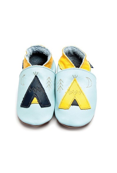 İnch Blue Hakiki Deriden Patik Teepee Baby Blue İnch Blue Hakiki Deriden Patik Teepee Baby Blue