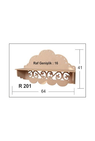 Hobi Ahşap Dekoratif - Raf