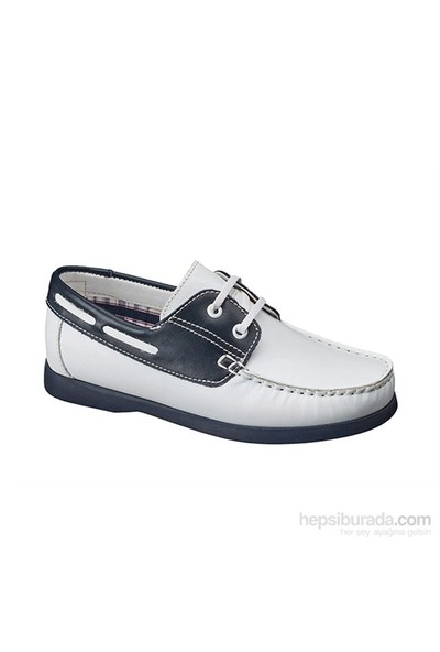 Vicco Bağcıklı Deri Ayakkabı Beyaz