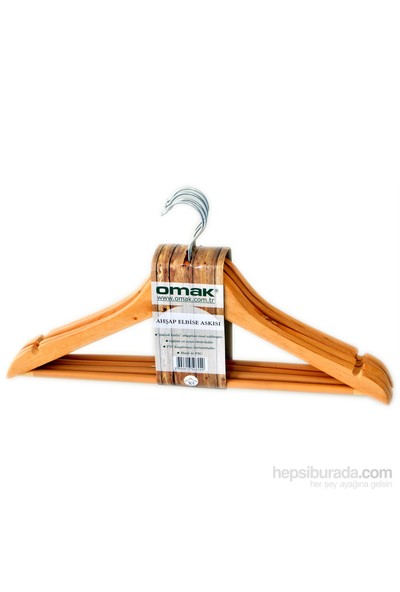 4 Lü Ahşap Elbise Askısı