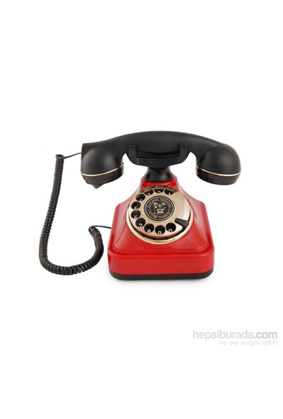 Anna Bell Klasik Çevirmeli Kırmızı Telefon Anna Bell Klasik Çevirmeli Kırmızı Telefon