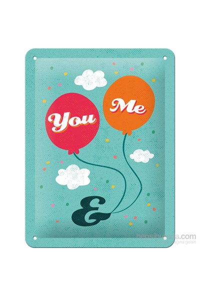You & Me Metal Kabartmalı Pin Up Duvar Panosu