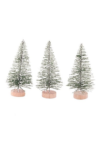 Dekoratif Mini Çam Yılbaşı Süsü 3'Lü