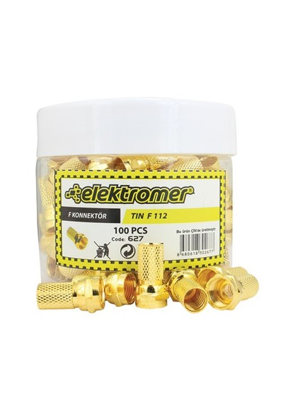 Elektromer Rg6/U4 Gold F Konnektör 100 Lü Kutu
