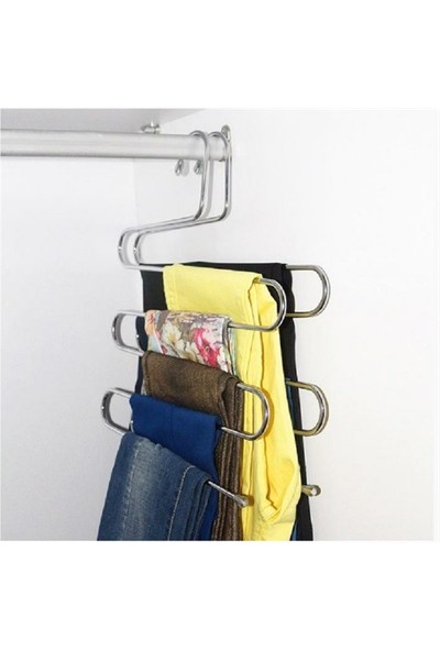 Alper Banyo 5 Katlı Akıllı Pantolon Askısı -2 Adet Alper Banyo 5 Katlı Akıllı Pantolon Askısı -2 Adet