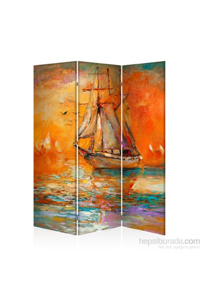 Decobritish 3 Kanatlı Tekerlekli Paravan