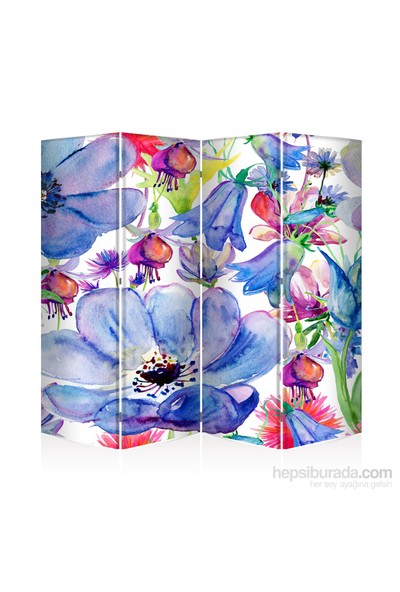 Decobritish 4 Kanatlı Tekerlekli Paravan