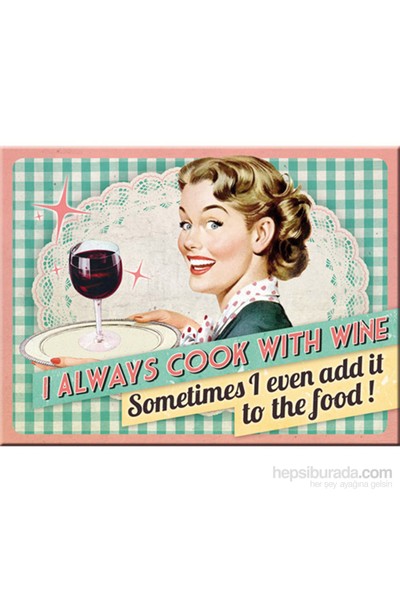 Cook With Wine Magnet