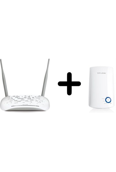 TP-LINK TD-W8961N 300 Mbps Modem Router + TP-LINK TL-WA854RE 300Mbps Kablosuz N Menzil Genişleticisi TP-LINK TD-W8961N 300 Mbps Modem Router + TP-LINK TL-WA854RE 300Mbps Kablosuz N Menzil Genişleticisi