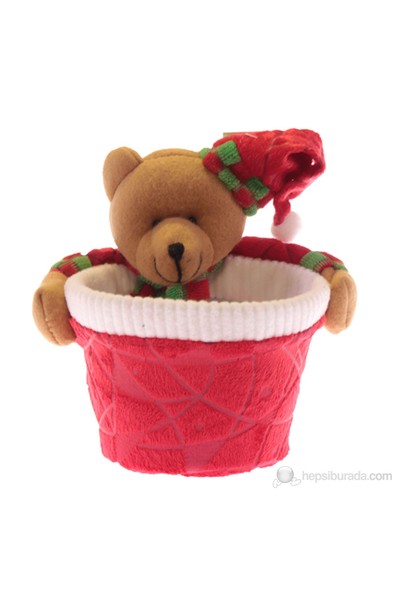 Yılbaşı Ayıcıklı Kırmızı Kase