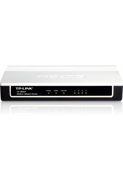 TP-LINK TD-8840T Kablolu 4 Ports Denetlenebilir IP Dual Firewall Destekli ADSL2+ Modem Router TP-LINK TD-8840T Kablolu 4 Ports Denetlenebilir IP Dual Firewall Destekli ADSL2+ Modem Router
