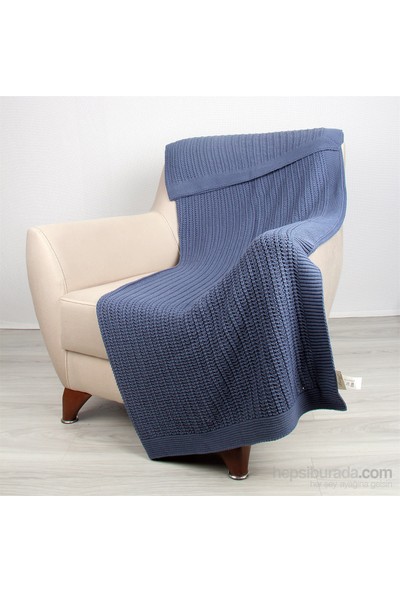 Betireshome Örgü Battaniye İndigo