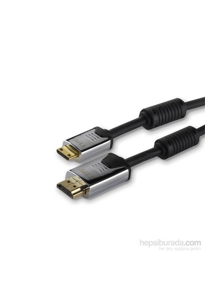 TTAF Mini HDMI™ Connector to HDMI™ Connector High Speed HDMI™ Kablosu Full Metal Triple Shielded 24K Altın 1,5m (99027) TTAF Mini HDMI™ Connector to HDMI™ Connector High Speed HDMI™ Kablosu Full Metal Triple Shielded 24K Altın 1,5m (99027)