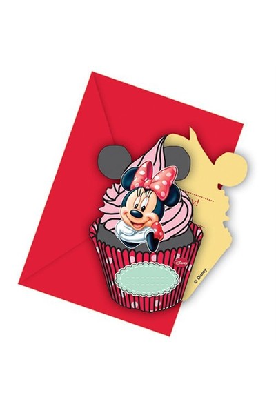 Pandoli Minnie Cafe Davetiye 6 Adet