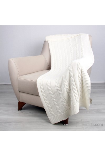 Betireshome Örgü Battaniye Ekru