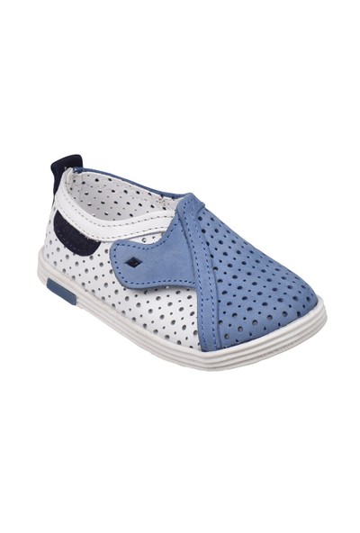 Polaris 61.508048.B Mavi Erkek Çocuk Deri Ayakkabı