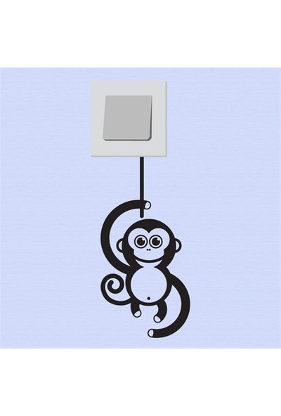 Modelce Daldaki Maymun Priz Sticker Modelce Daldaki Maymun Priz Sticker