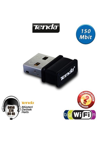 Tenda W311MI WiFi-N 150Mbps USB Adaptör Tenda W311MI WiFi-N 150Mbps USB Adaptör