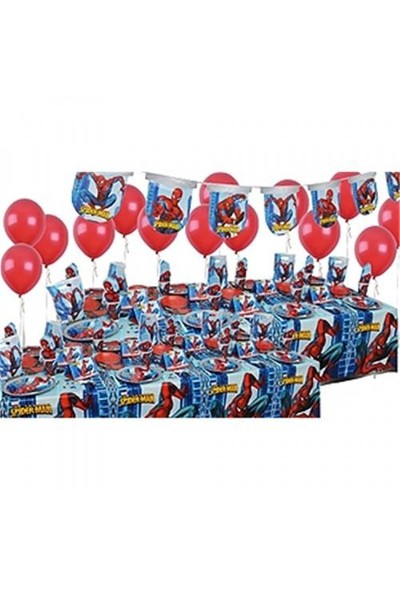 Spiderman Doğum Günü Parti Seti Spiderman Doğum Günü Parti Seti
