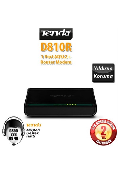 Tenda D810R ADSL2+ Modem Router 1 Port