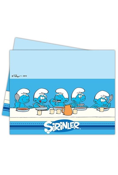 Pandoli Şirinler Masa Örtüsü 120X180 Cm