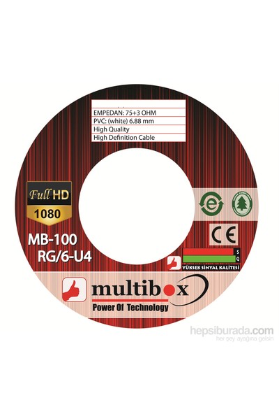 Multibox MB 100 RG6-U4 Anten Kablo Multibox MB 100 RG6-U4 Anten Kablo