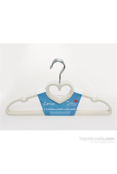 5'li Kadife Elbise Askısı