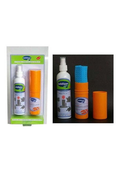 Addison 300260 250Ml Sprey + Fiber Bez Ph5.5 Anti Bakteriyel Dış Yüzey Temizleme Seti Addison 300260 250Ml Sprey + Fiber Bez Ph5.5 Anti Bakteriyel Dış Yüzey Temizleme Seti