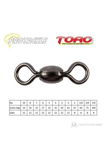 Protackle Toro Crane Swivel Fırdöndü Black Nikel