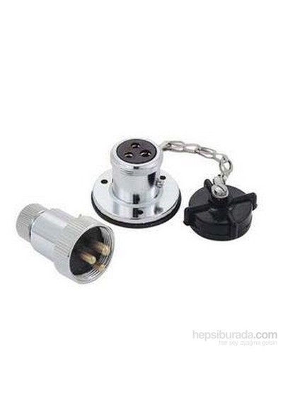 Mts Fiş Ve Priz Su Geçirmez Kromaj. 40Mm, 3'Lü Mts Fiş Ve Priz Su Geçirmez Kromaj. 40Mm, 3'Lü