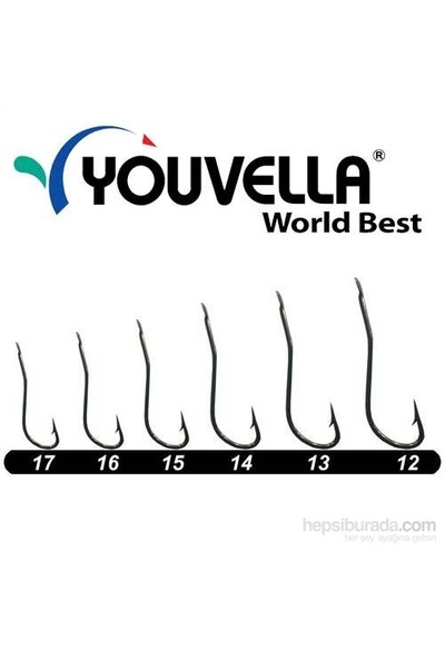 Youvella 1317 No:14 Black - Nickel Çelik Karbon Dövme Olta İğnesi 100 Lü Kutu