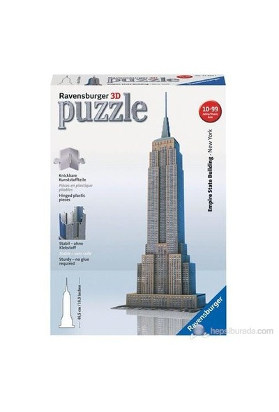 Ravensburger 3 Boyutlu 216 Parçalı Plastik Puzzle Empire State Binası-125531 Ravensburger 3 Boyutlu 216 Parçalı Plastik Puzzle Empire State Binası-125531