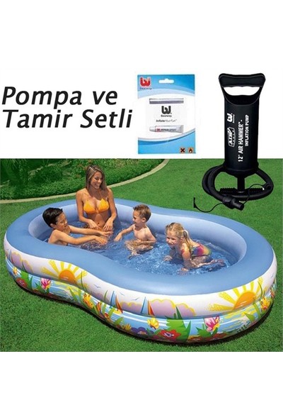 İntex 56490 Şişme Havuz Cennet Havuz Desenli