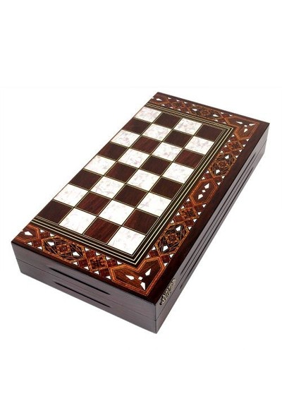 Star Antik Mozaik Sedef Tavla - Büyük Boy Star Antik Mozaik Sedef Tavla - Büyük Boy