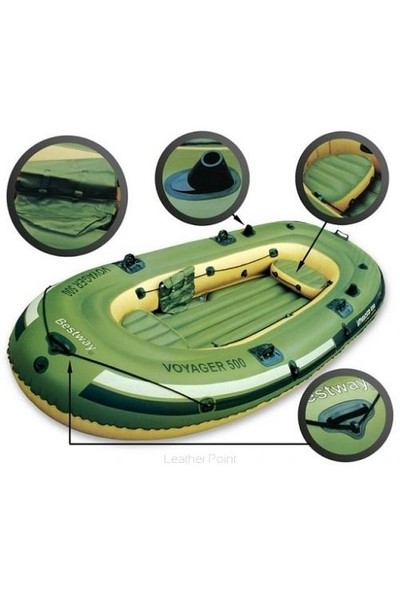Bestway 65001 4 Kişilik Şişme Bot Voyager 500